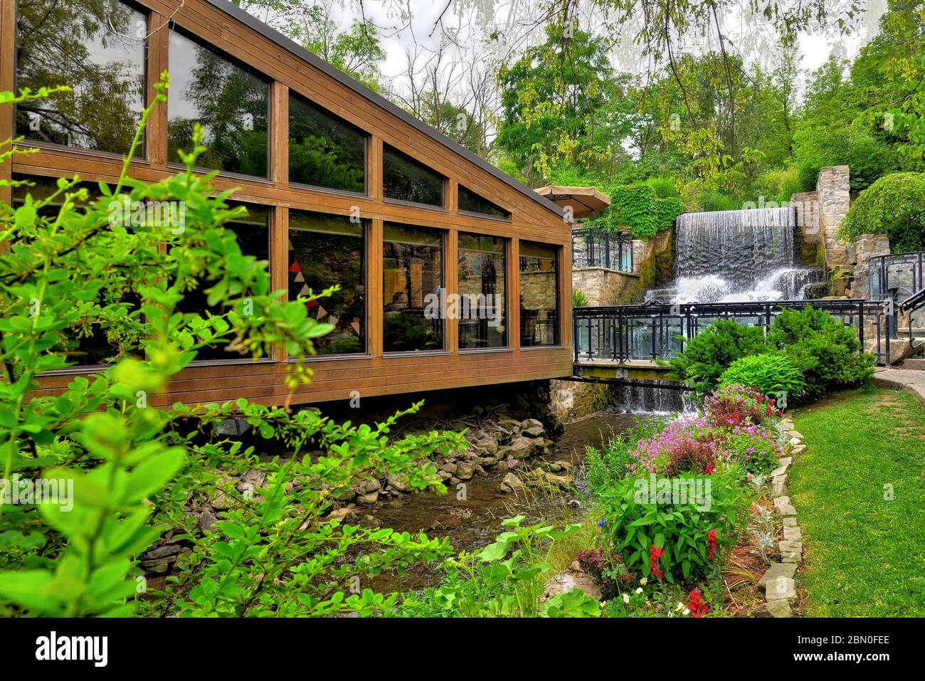 Ancaster Mill with a waterfalls in the background Stock Photo - Alamy