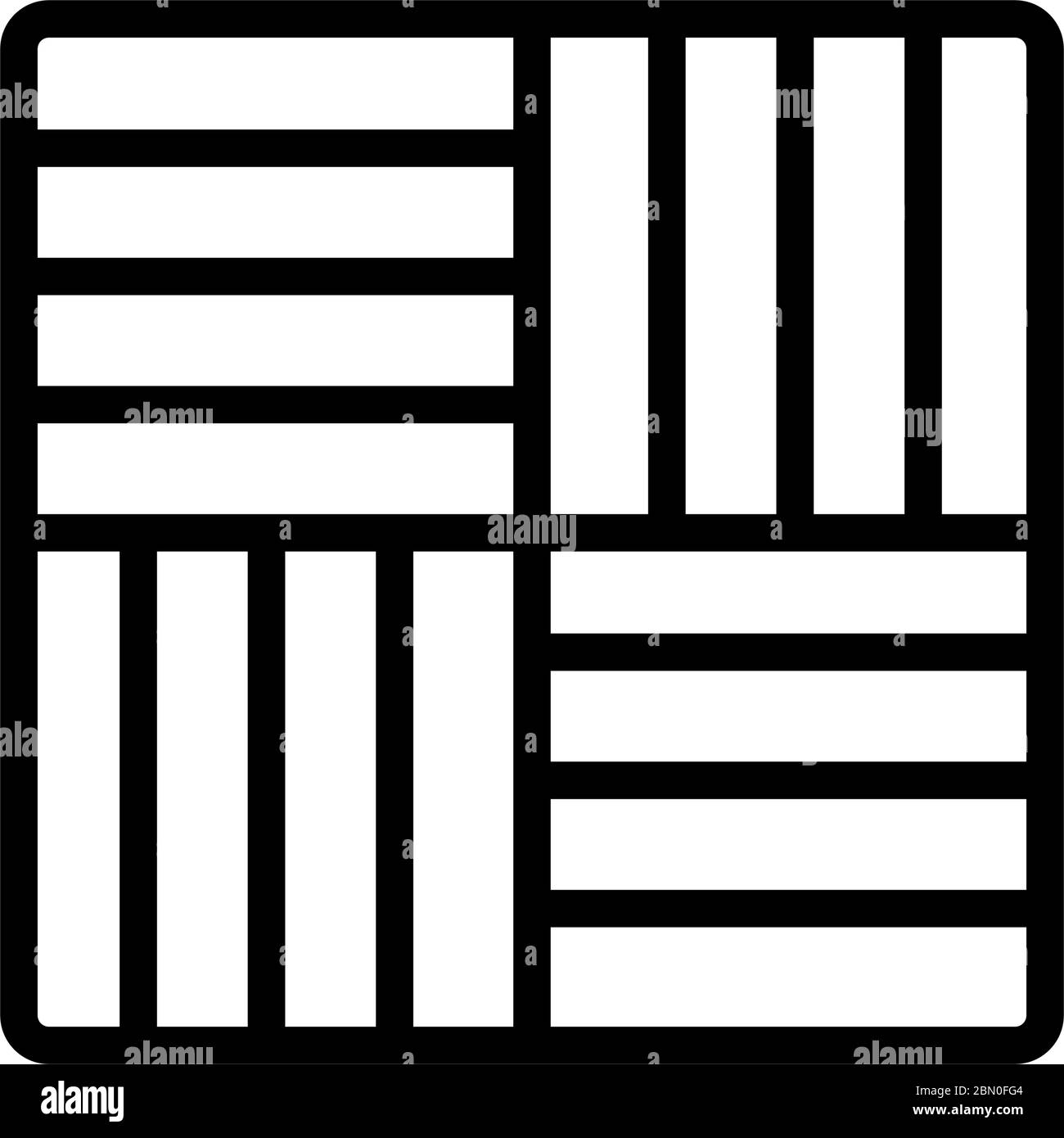 vertical horizontal design linoleum icon vector outline illustration ...