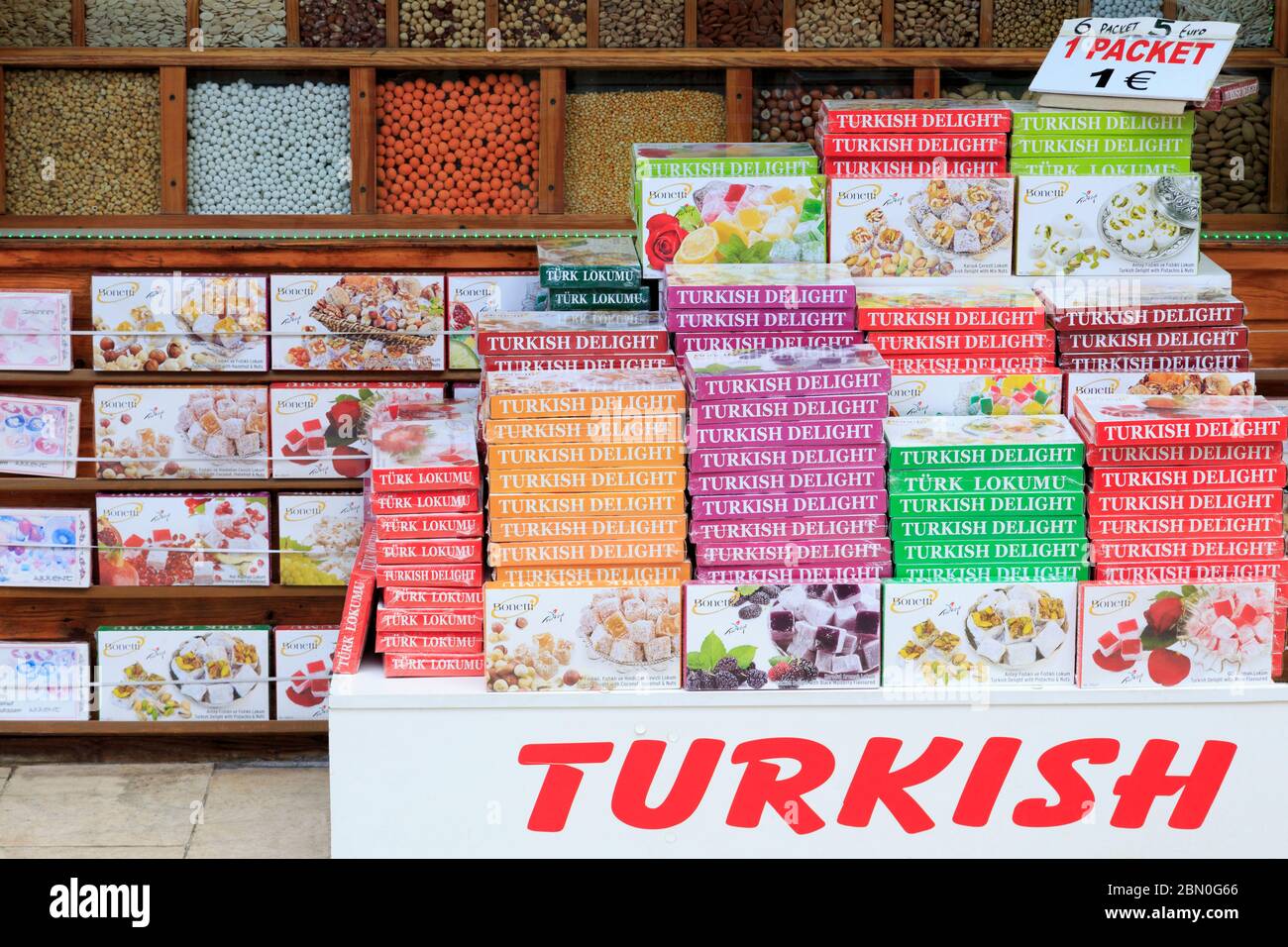 Turkish Delight candy in store,Kusadasi,Aydin,Province,Turkey ...