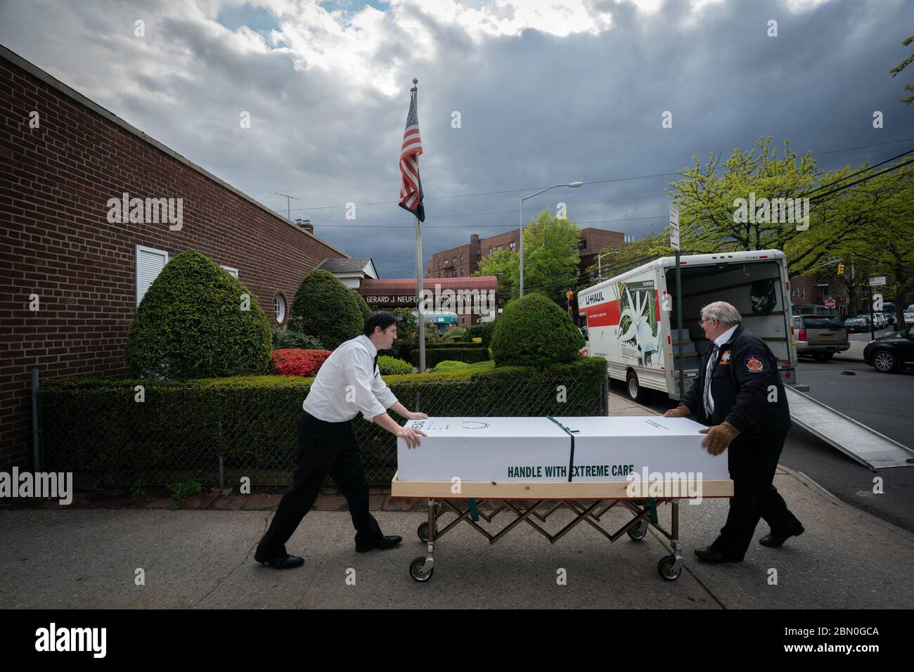 New York, NY, USA. 11th May, 2020. Joe Neufeld, Jr. and his uncle, Ray ...