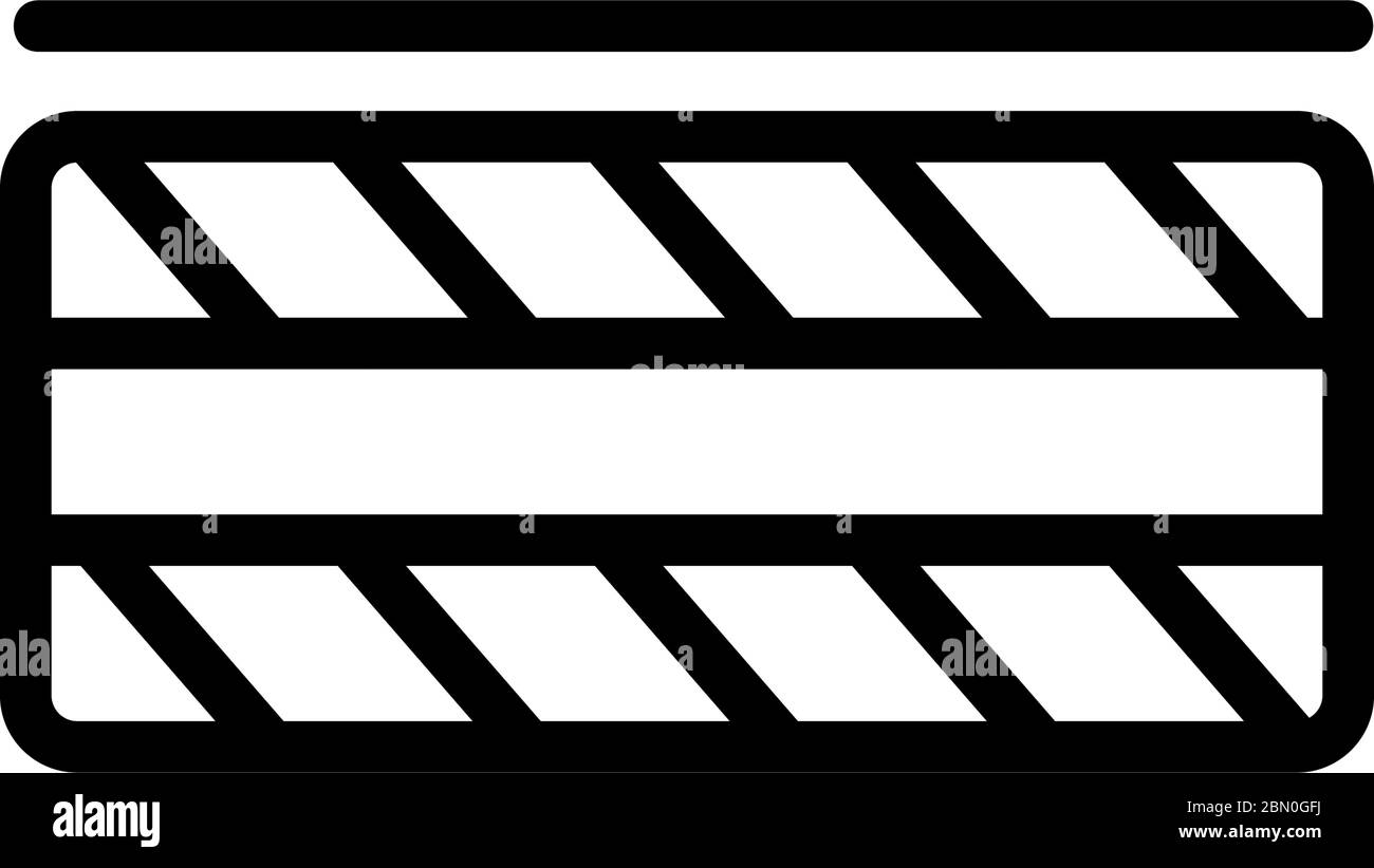 concrete slabs side view icon vector outline illustration Stock Vector ...