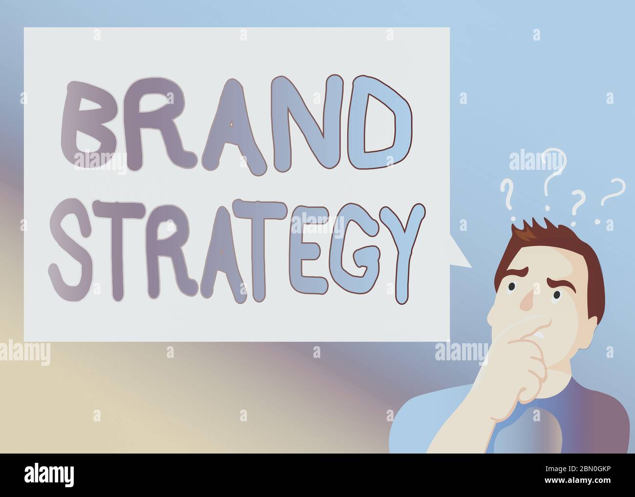 Text sign showing Brand Strategy. Business photo text Long term ...