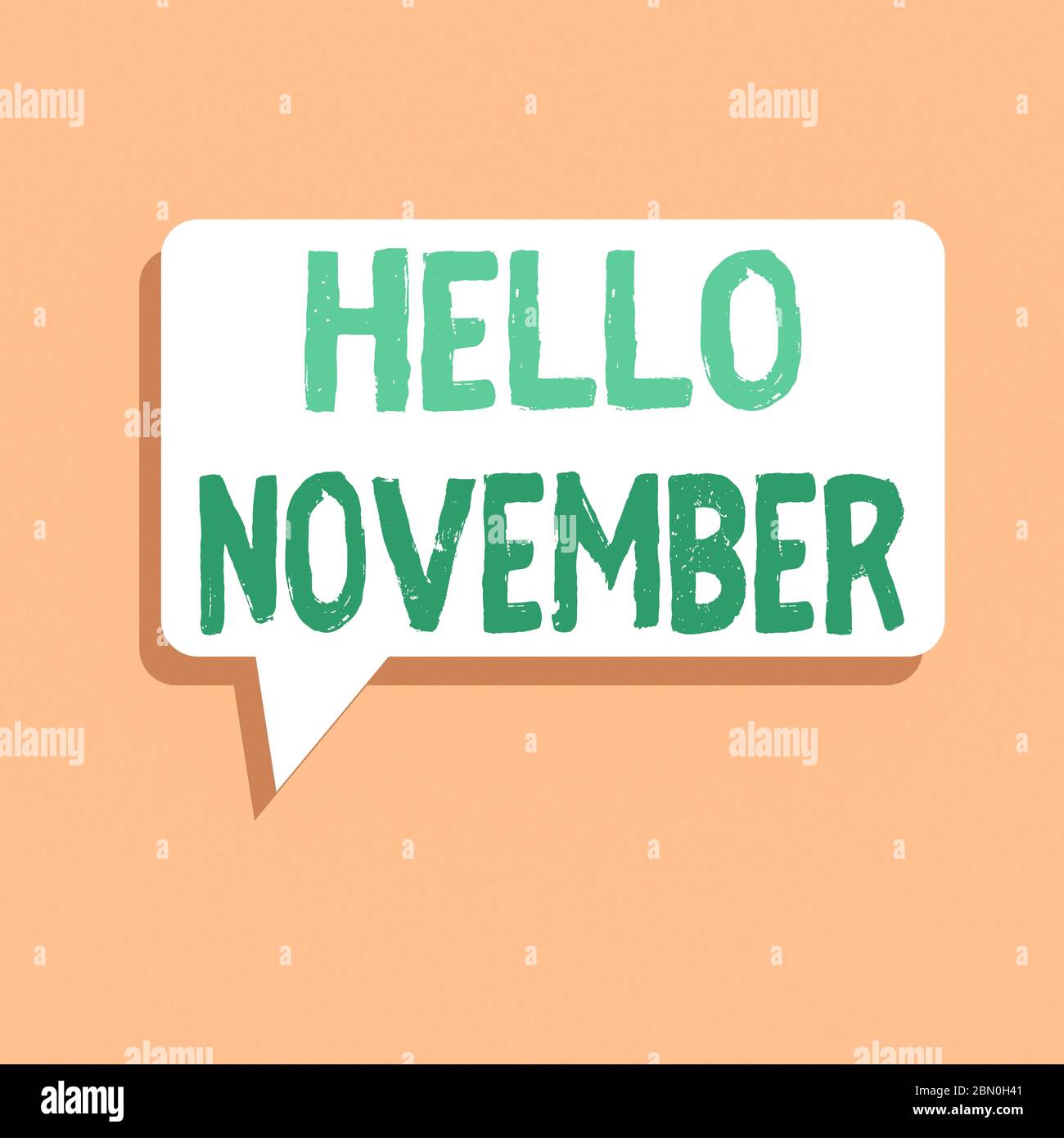 Handwriting text writing Hello November. Conceptual photo Welcome the ...