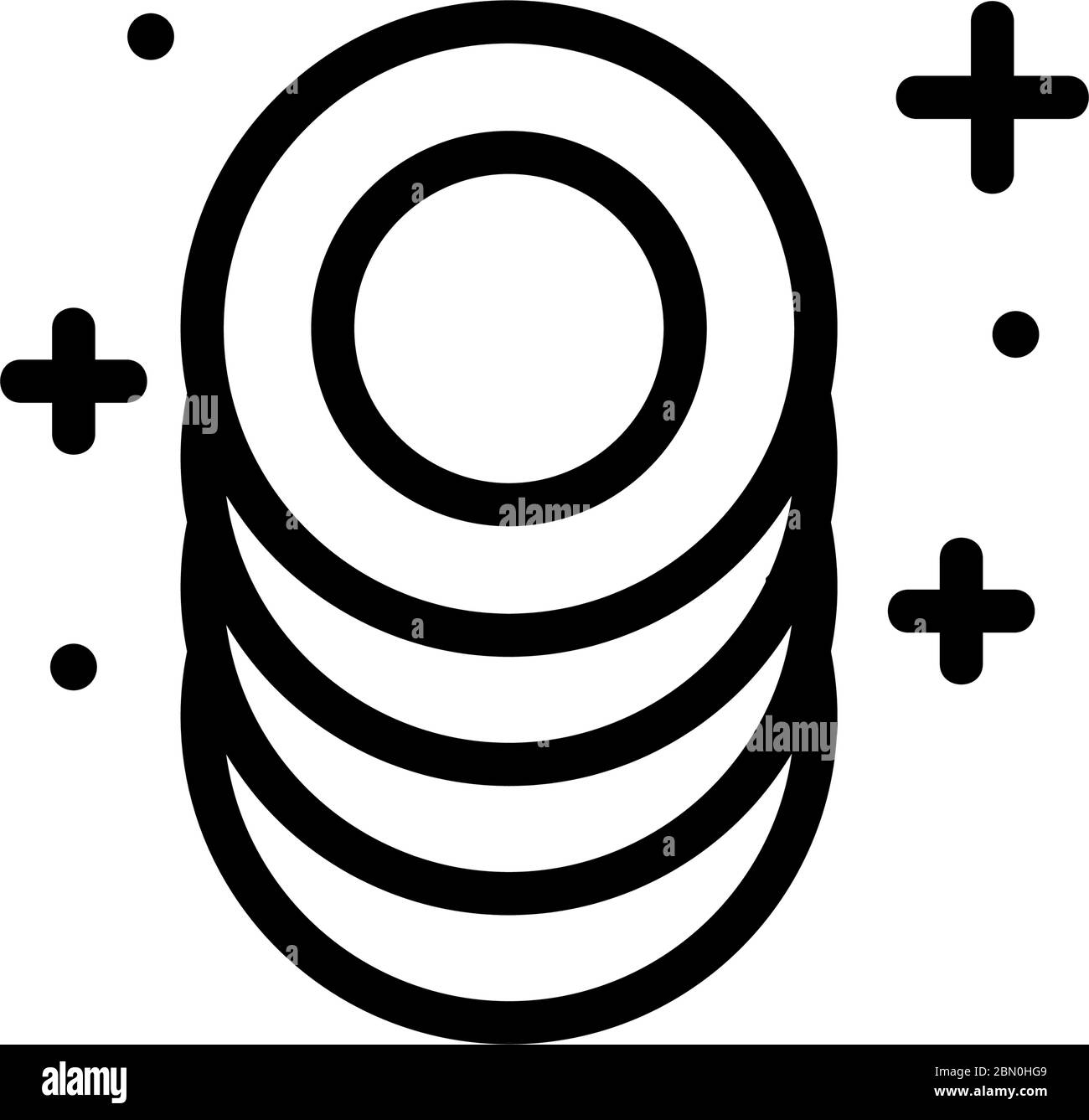 radiance washed plates icon vector outline illustration Stock Vector ...