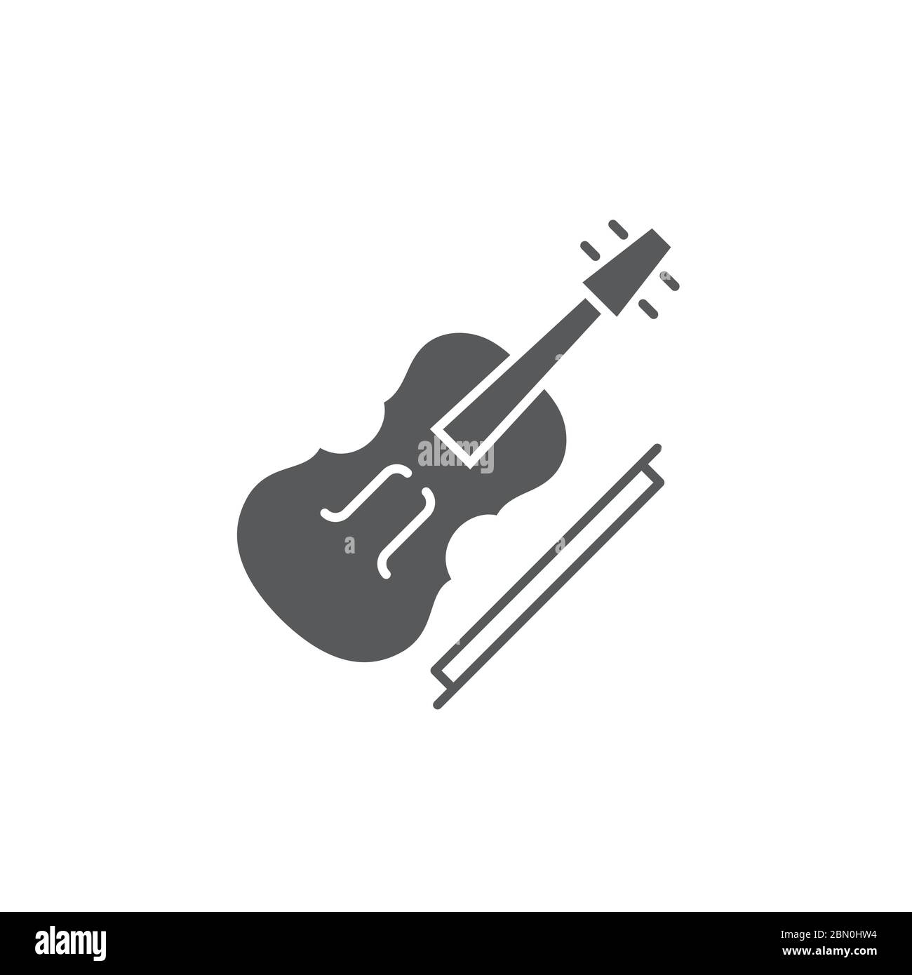 Violin vector icon symbol music isolated on white background Stock ...