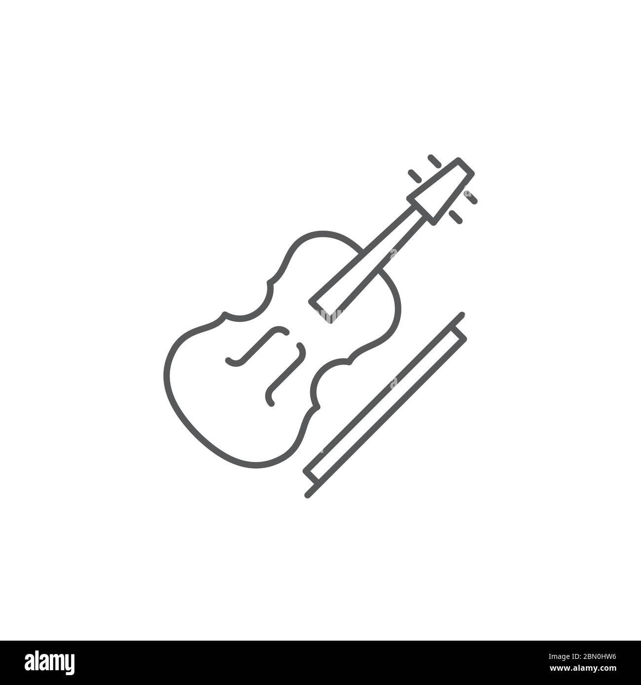 Violin vector icon symbol music isolated on white background Stock ...