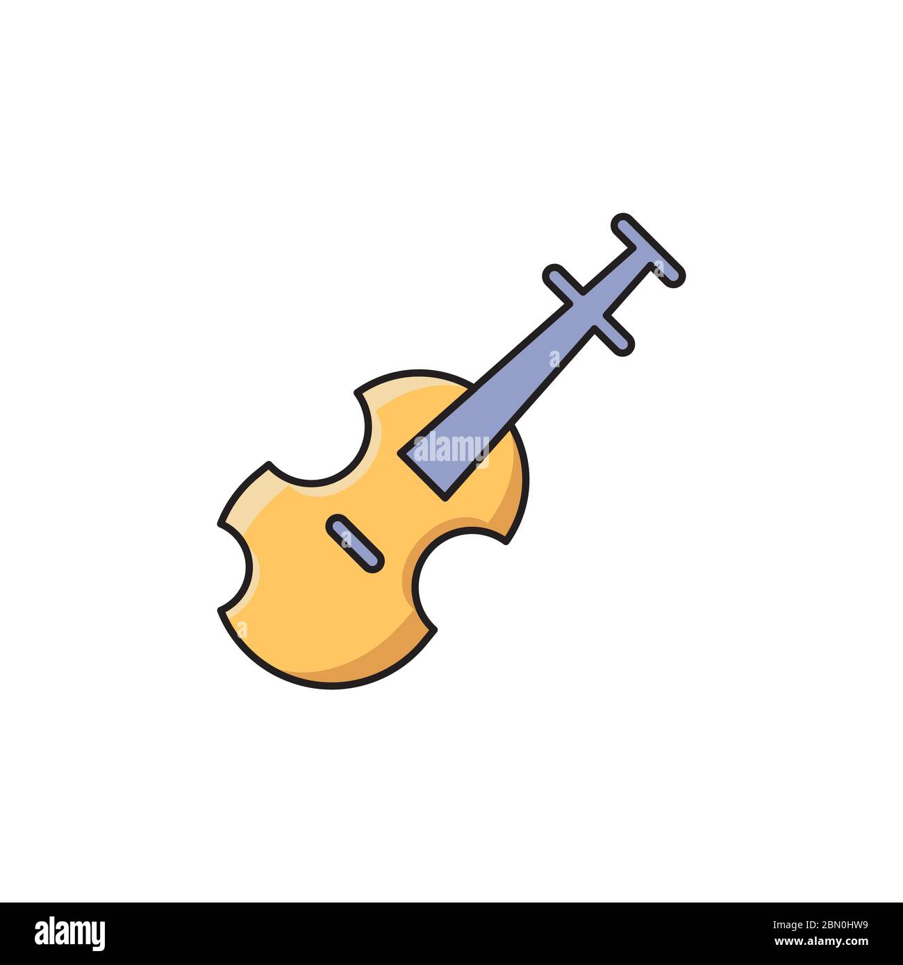 Violin vector icon symbol music isolated on white background Stock ...