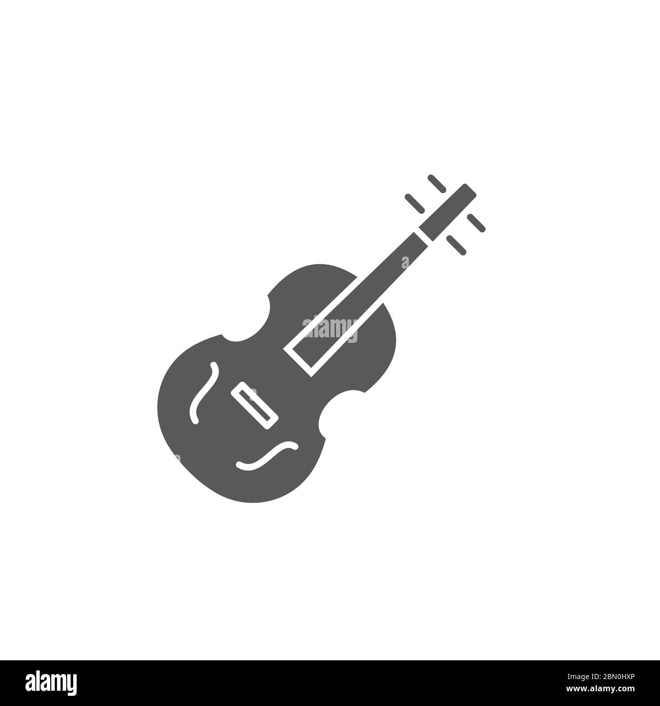 Violin vector icon symbol music isolated on white background Stock ...