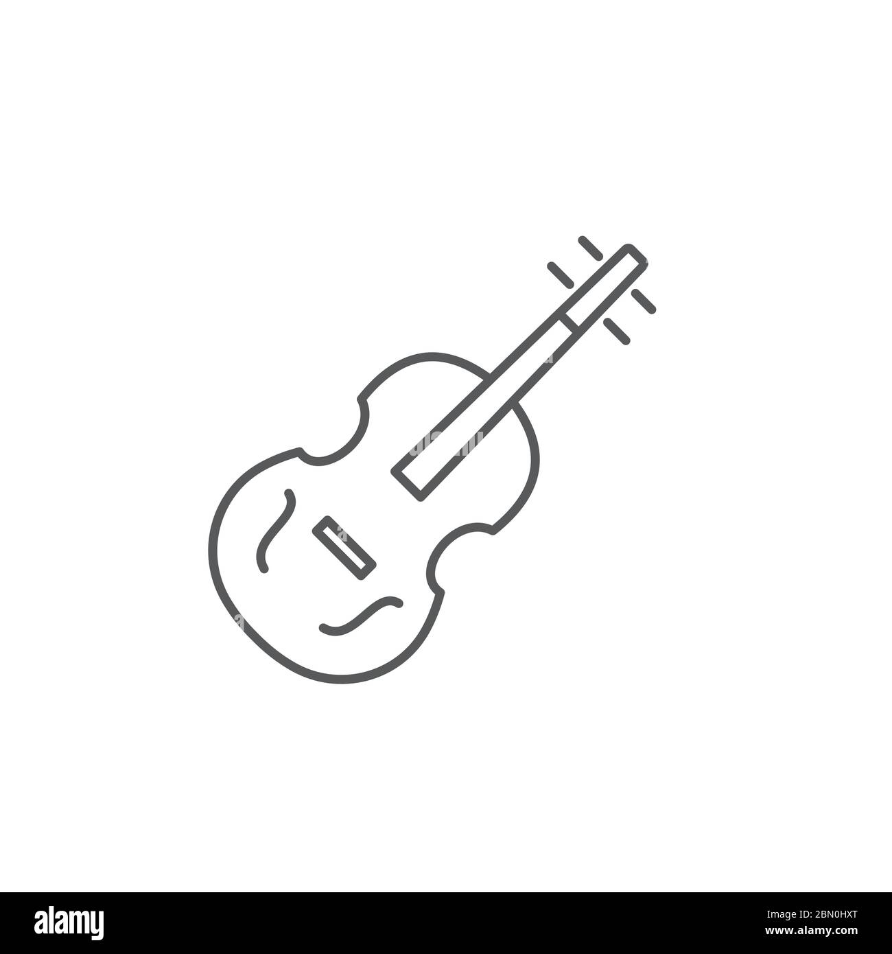 Violin vector icon symbol music isolated on white background Stock ...