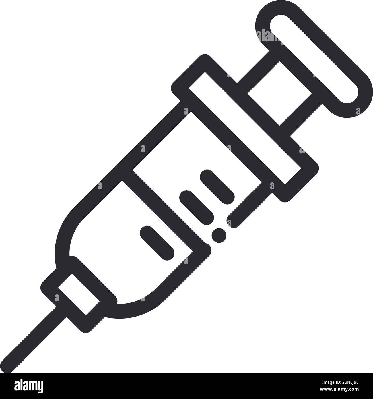 medical syringe laboratory science and research vector illustration ...