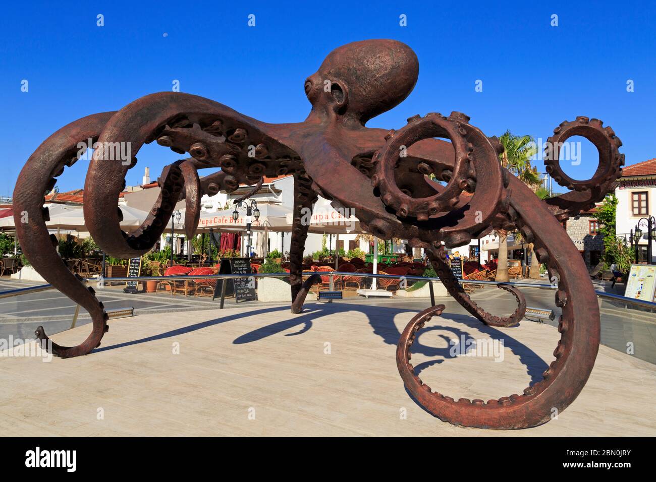 Octopus sculpture in Old Town,Marmaris,Turkey,Mediterranean Stock Photo ...
