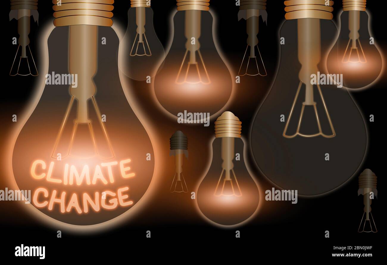 Handwriting text writing Climate Change. Conceptual photo Increase in ...