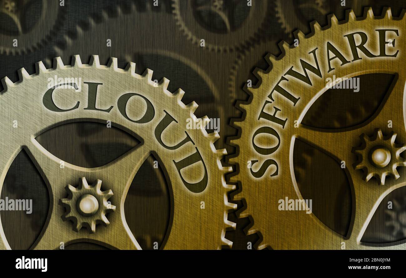 Conceptual hand writing showing Cloud Software. Concept meaning Programs used in Storing ...