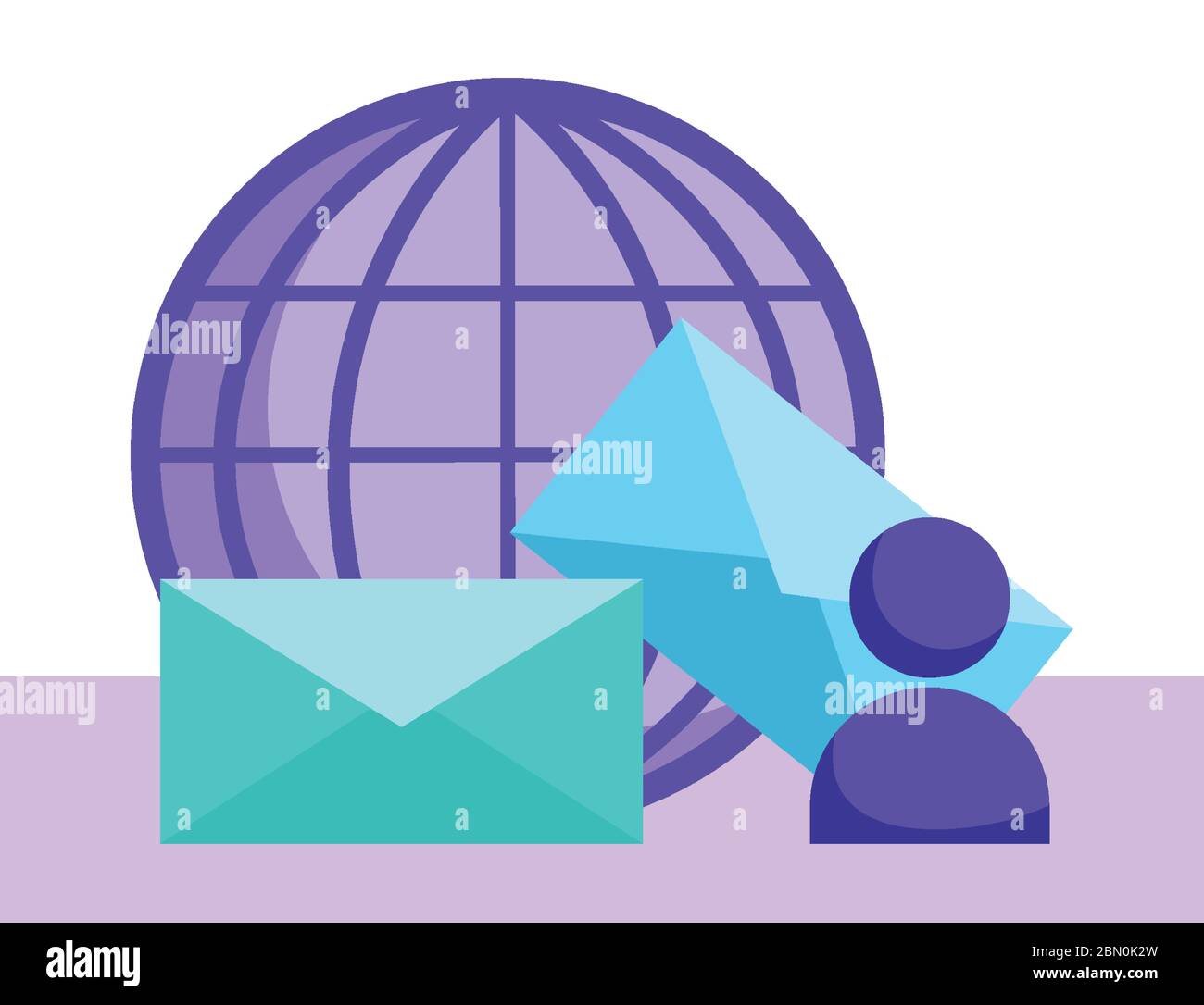 online education, world email message avatar design vector illustration ...