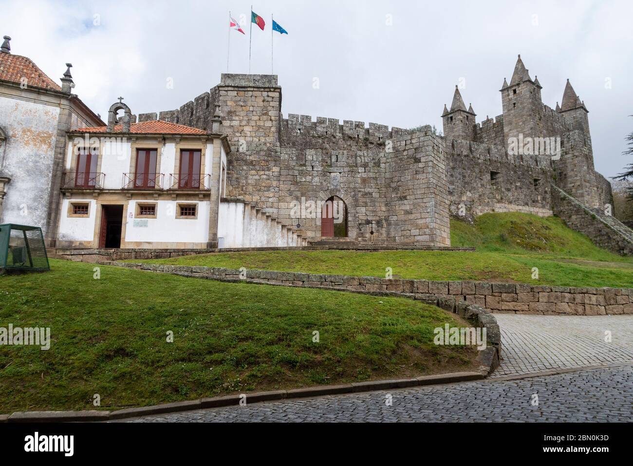 Medieval castle in Santa Maria da Feira, Portugal, Europe Stock Photo ...