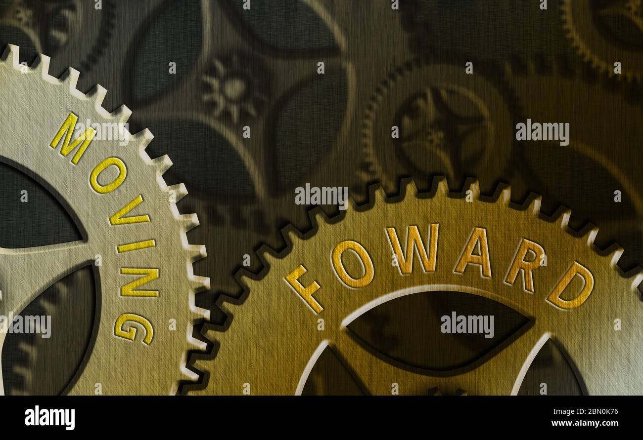 Text sign showing Moving Foward. Business photo text Towards a Point ...
