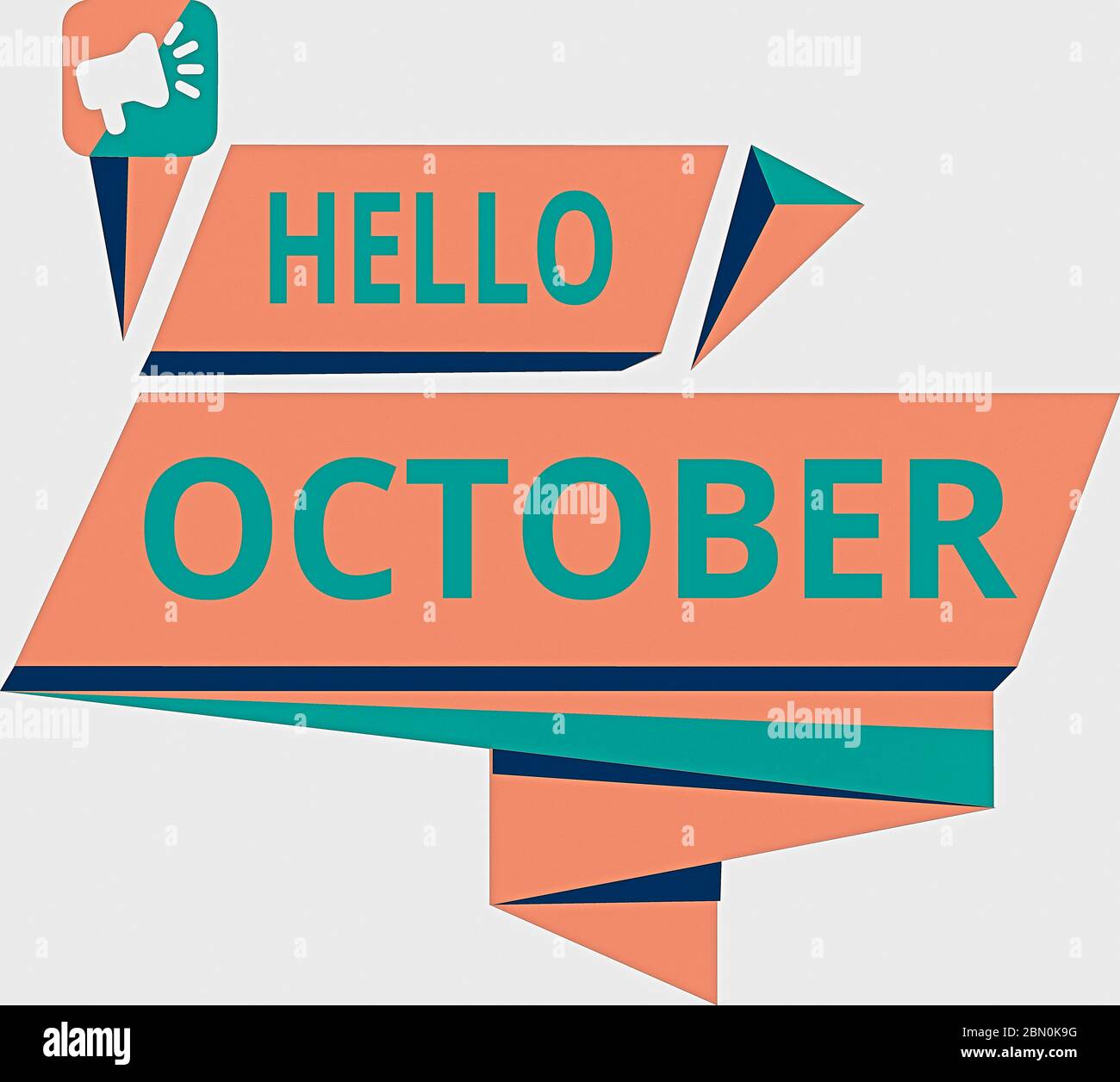 Conceptual hand writing showing Hello October. Concept meaning Last ...