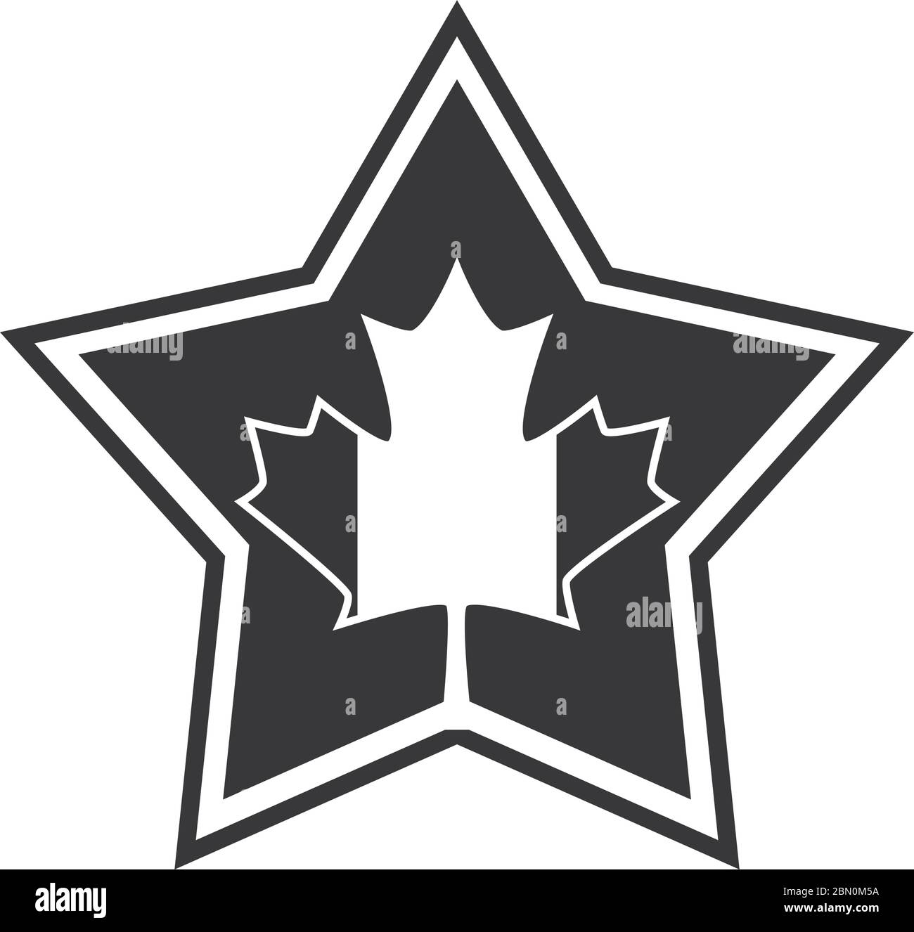 canada day, canadian flag maple leaf in star patriotic vector ...
