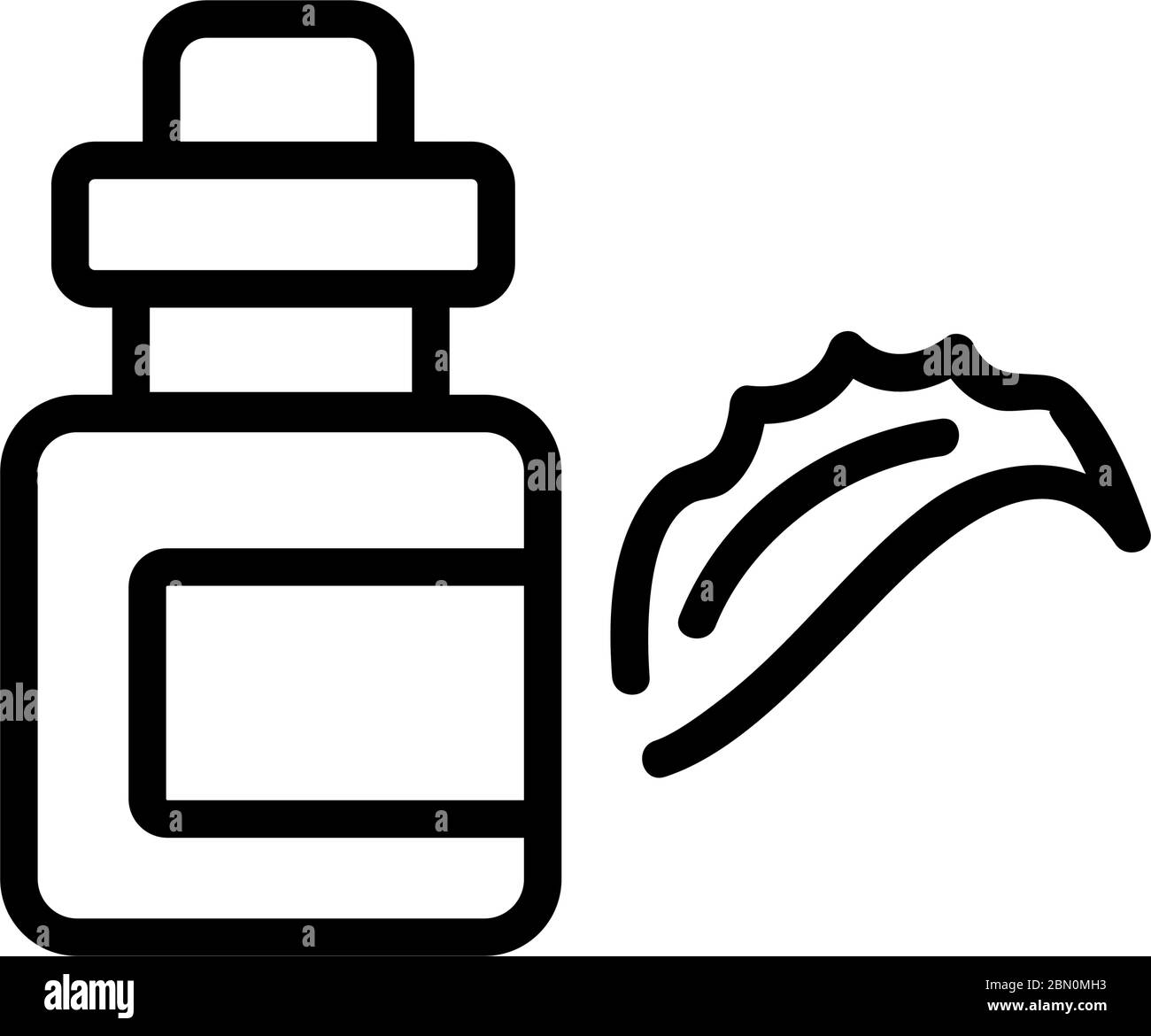 aloe vera elixir icon vector outline illustration Stock Vector Image ...