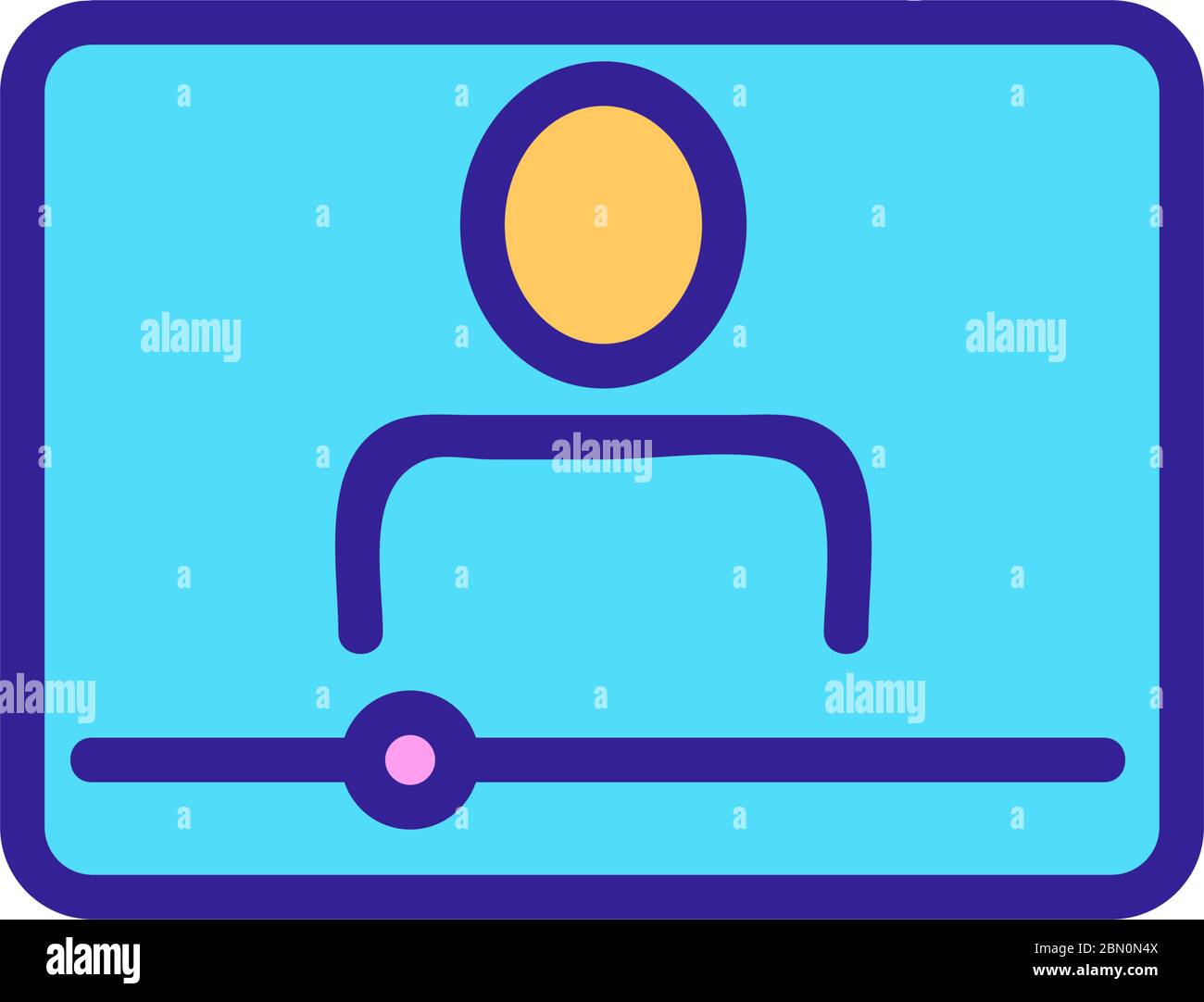 watching person video icon vector outline illustration Stock Vector ...