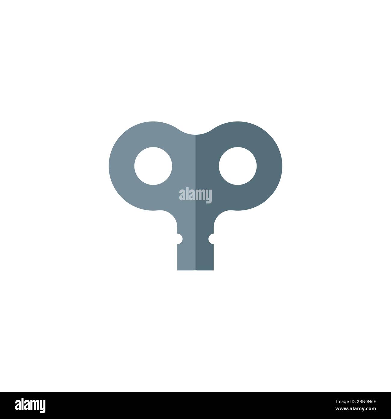 Wind up key vector icon symbol lock isolated on white background Stock ...