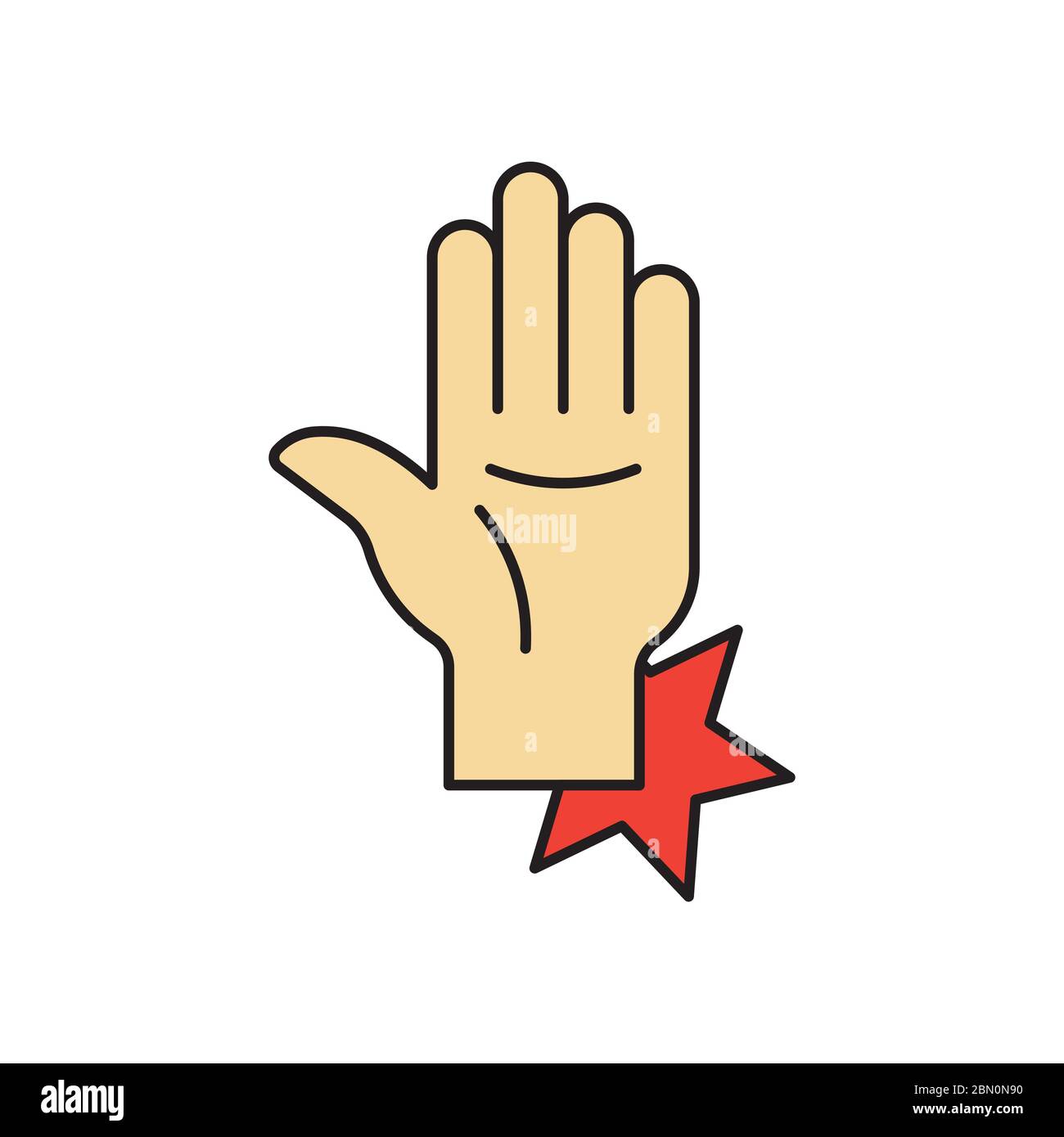 wrist pain vector icon symbol isolated on white background Stock Vector ...