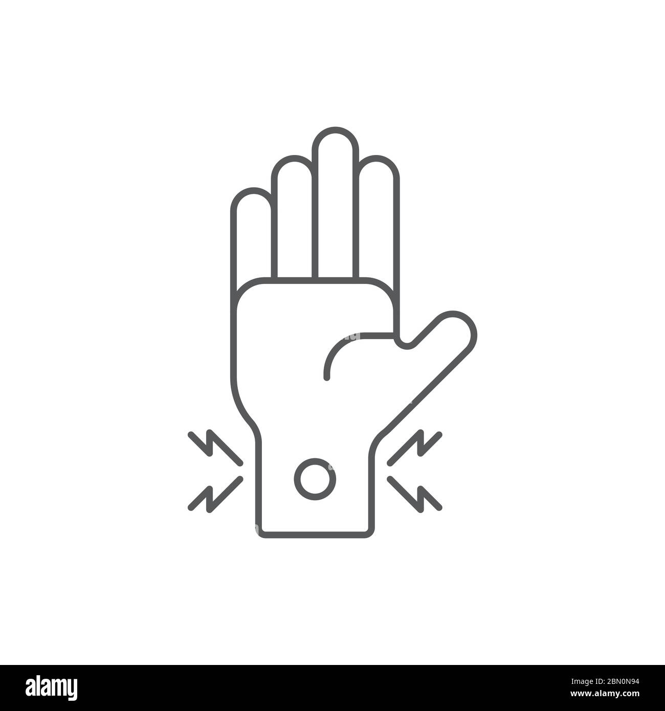 wrist pain vector icon symbol isolated on white background Stock Vector ...