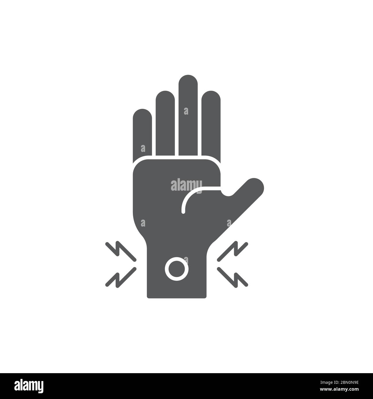 wrist pain vector icon symbol isolated on white background Stock Vector ...