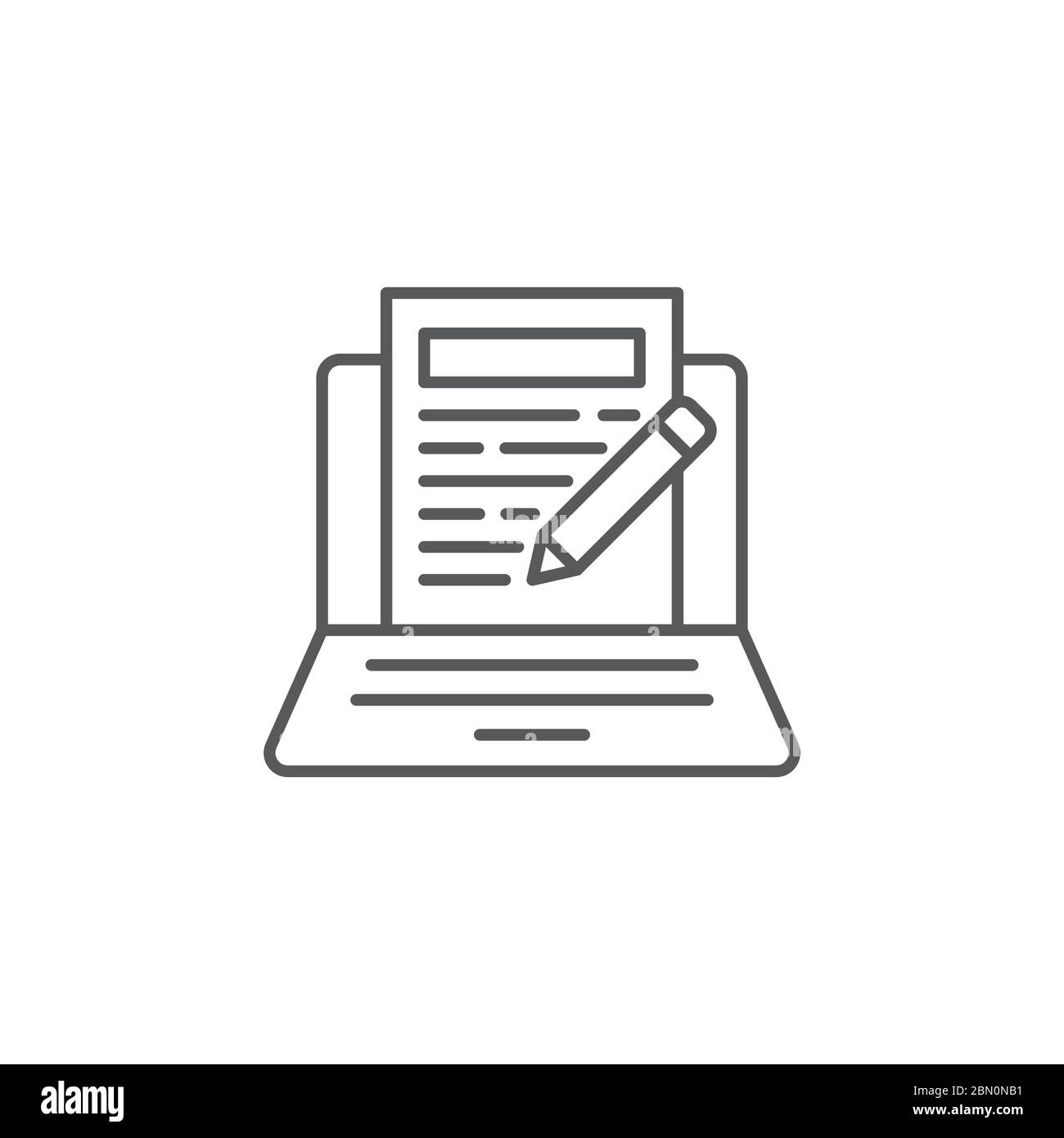 Write blog post vector icon symbol isolated on white background Stock ...