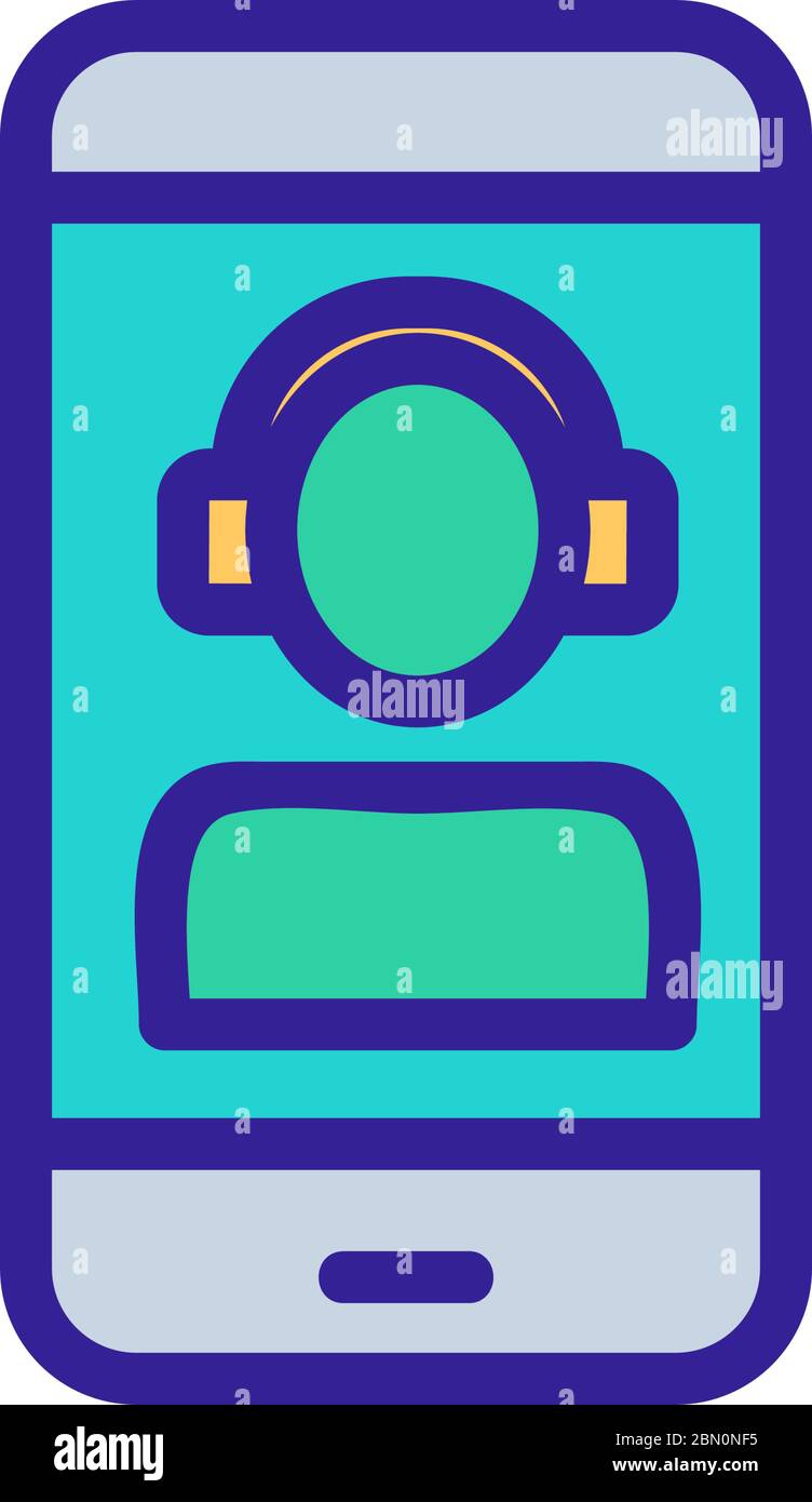 video game on phone icon vector outline illustration Stock Vector Image ...