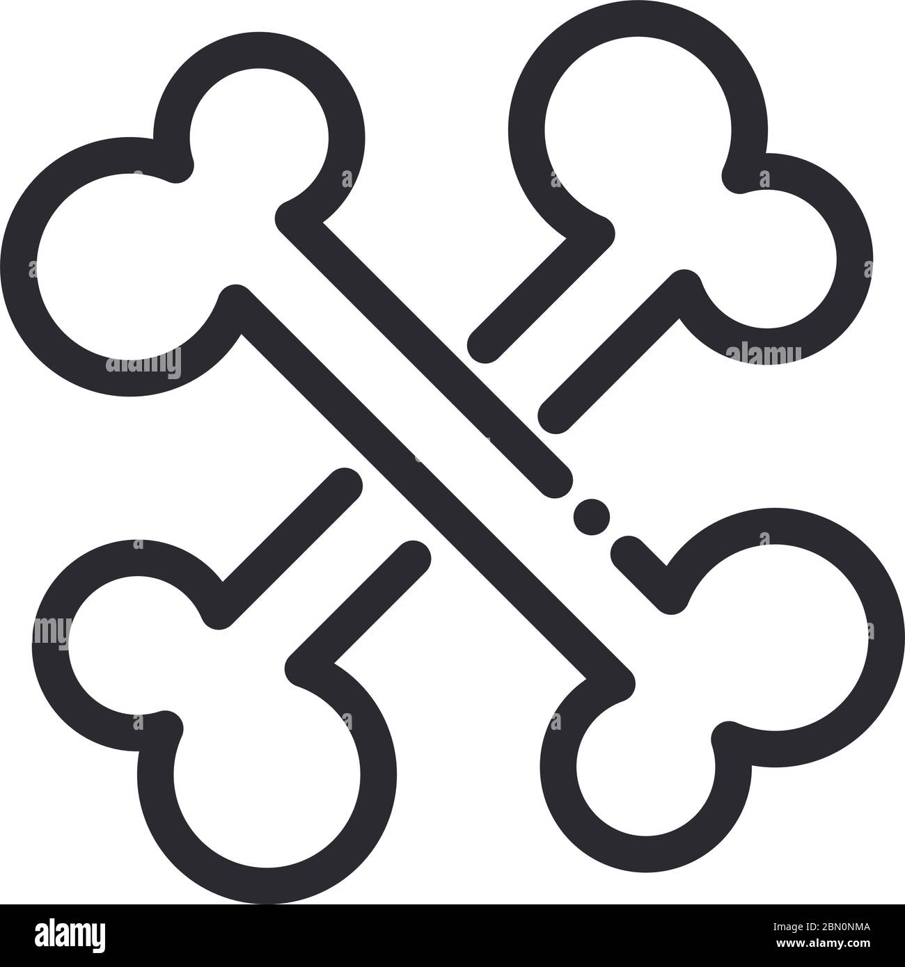 human crossed bones laboratory science and research vector illustration ...