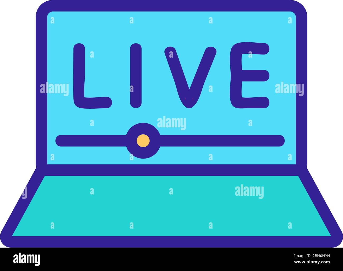 watching online video icon vector outline illustration Stock Vector ...