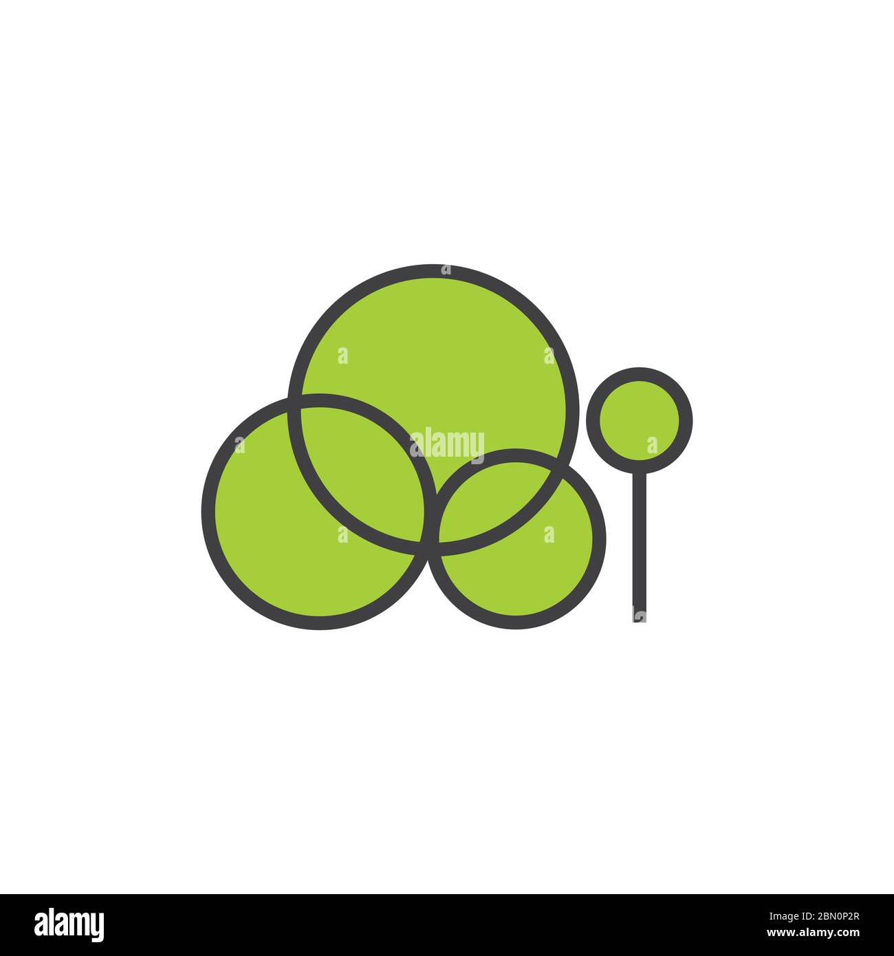 simple geometric green garden vector Stock Vector Image & Art - Alamy