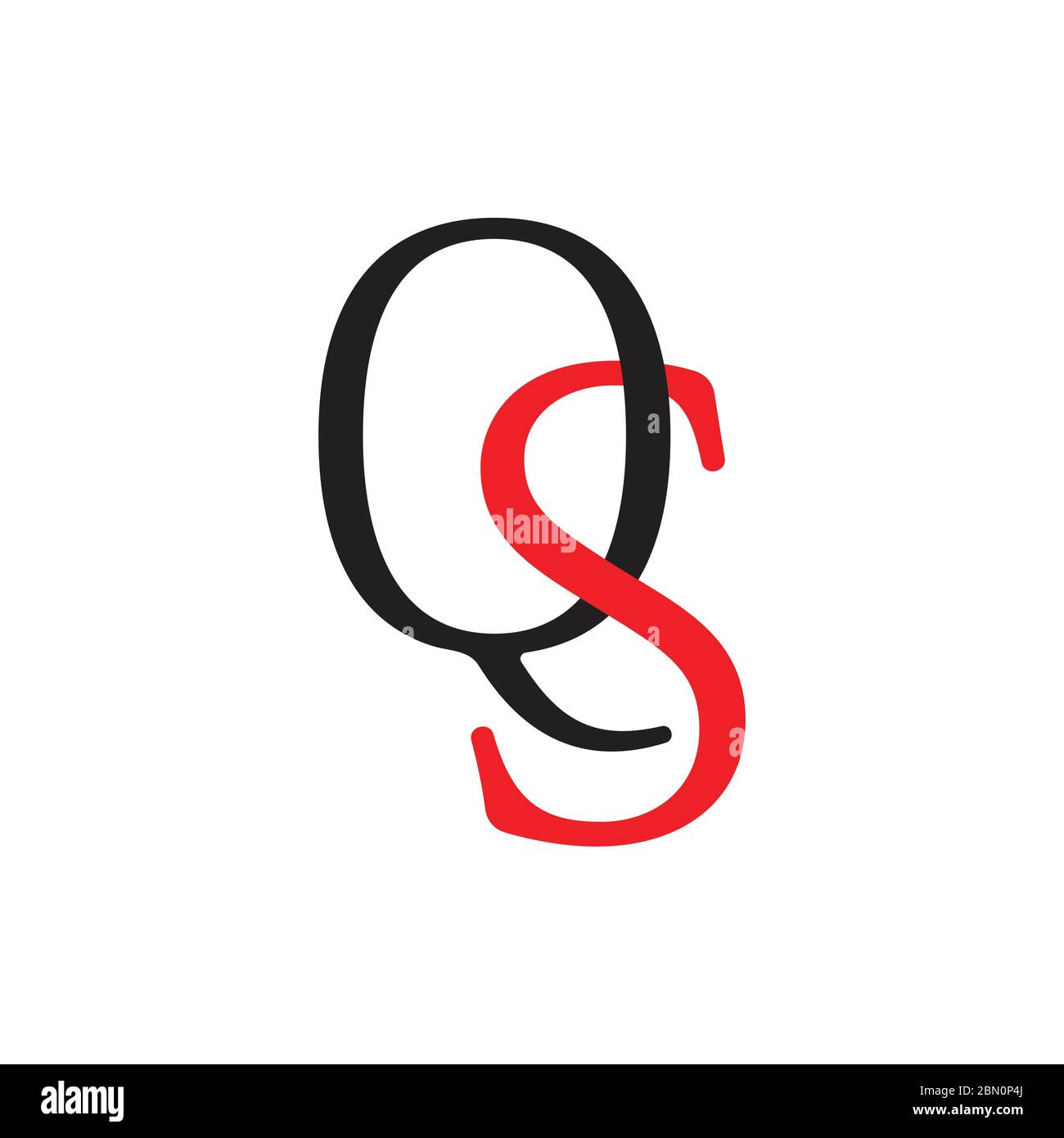 Letters q flat design Stock Vector Images - Alamy