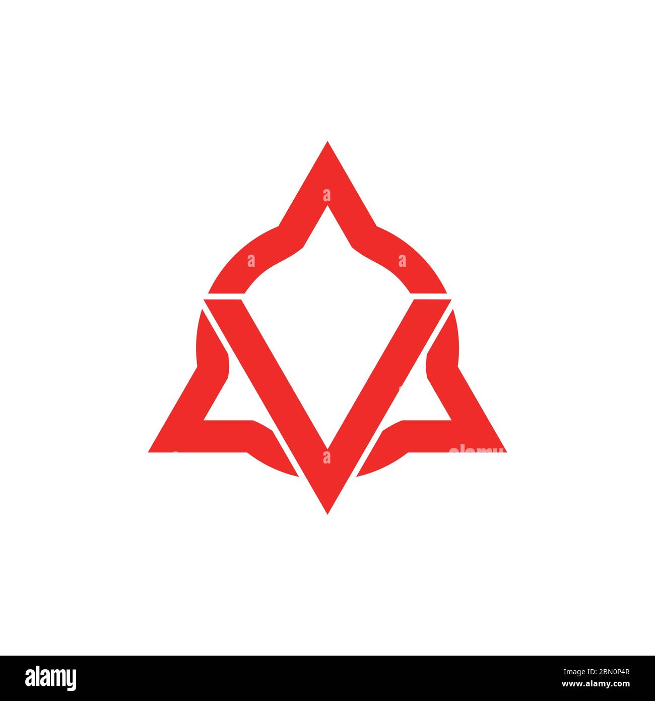 letter v circle triangle geometric line logo Stock Vector Image & Art ...
