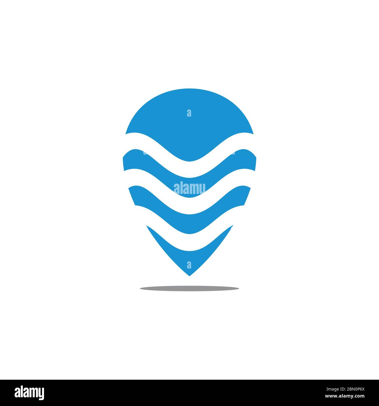 pin location waves stripes logo vector Stock Vector Image & Art - Alamy