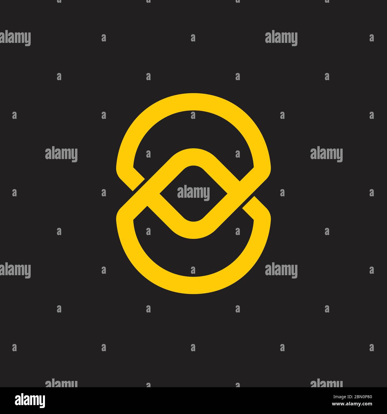 linked circle object chain logo vector Stock Vector Image & Art - Alamy