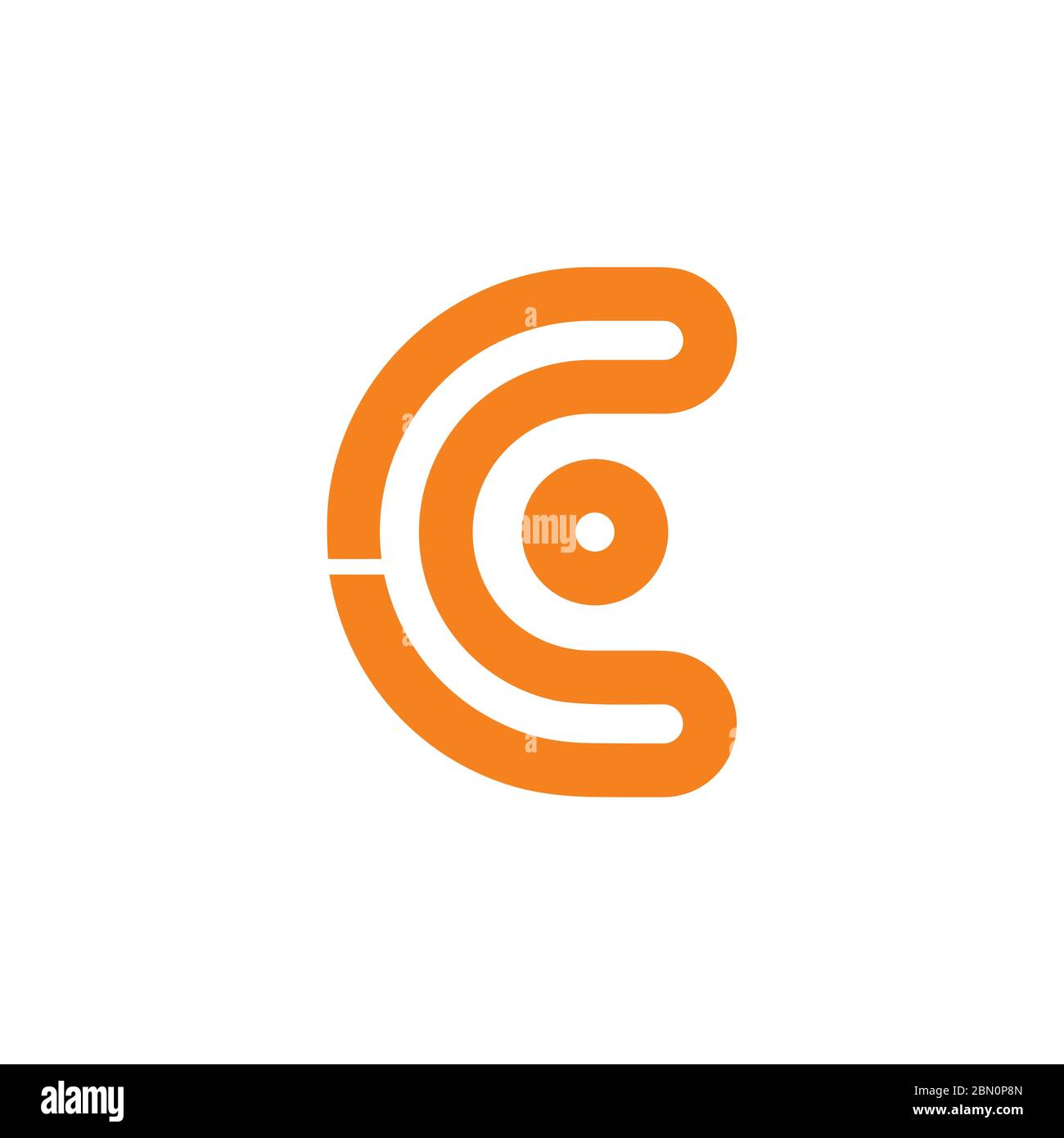 letter c simple cute line logo vector Stock Vector Image & Art - Alamy