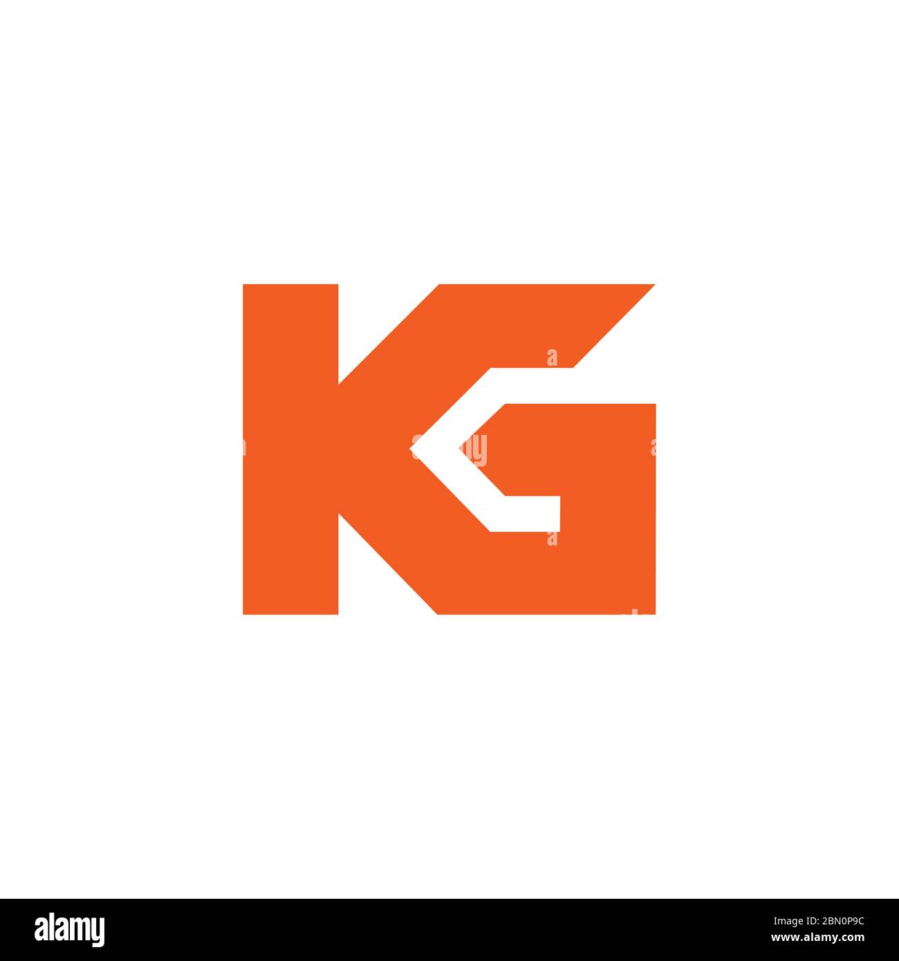 abstract letter kg simple geometric logo vector Stock Vector Image ...