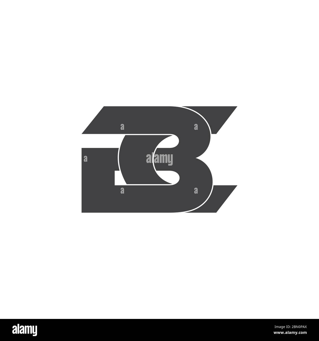 letter bc linked overlapping simple geometric symbol logo vector Stock ...