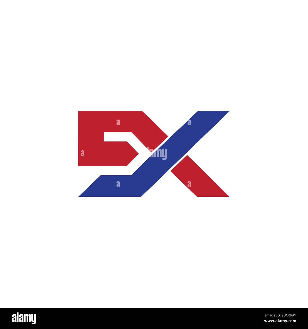 abstract letter ex simple overlapping geometric logo vector Stock ...