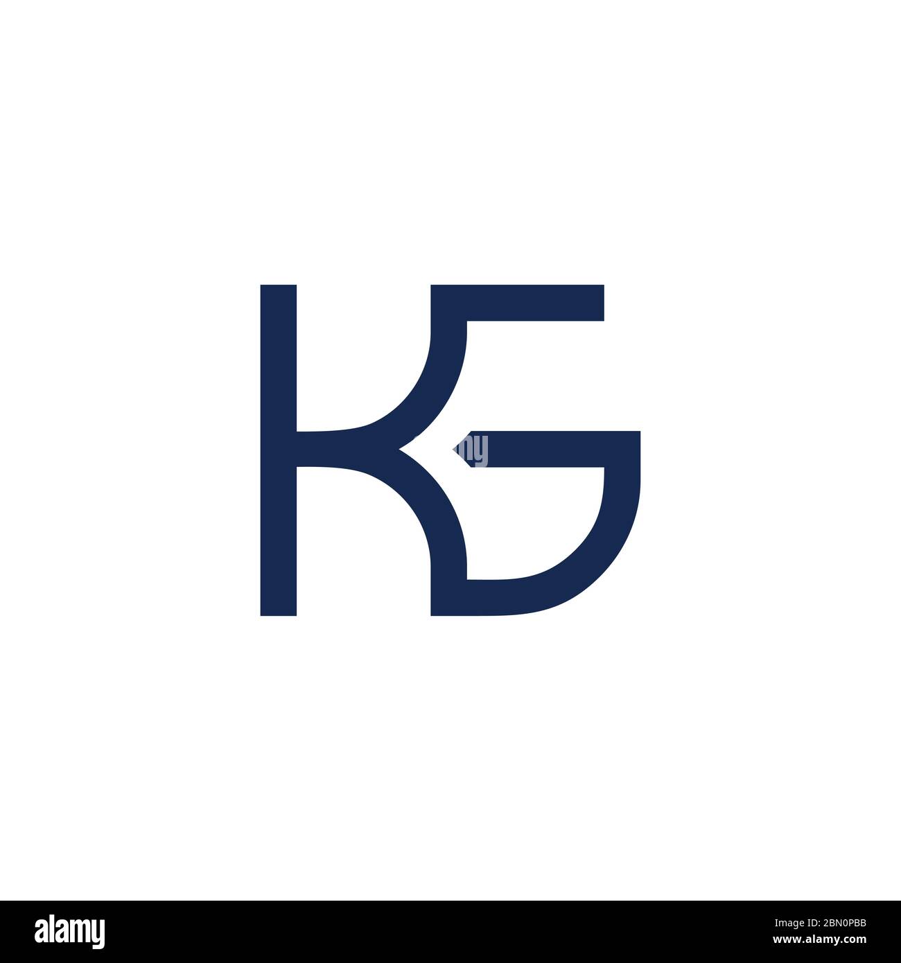 letter kg simple geometric line symbol logo vector Stock Vector Image ...
