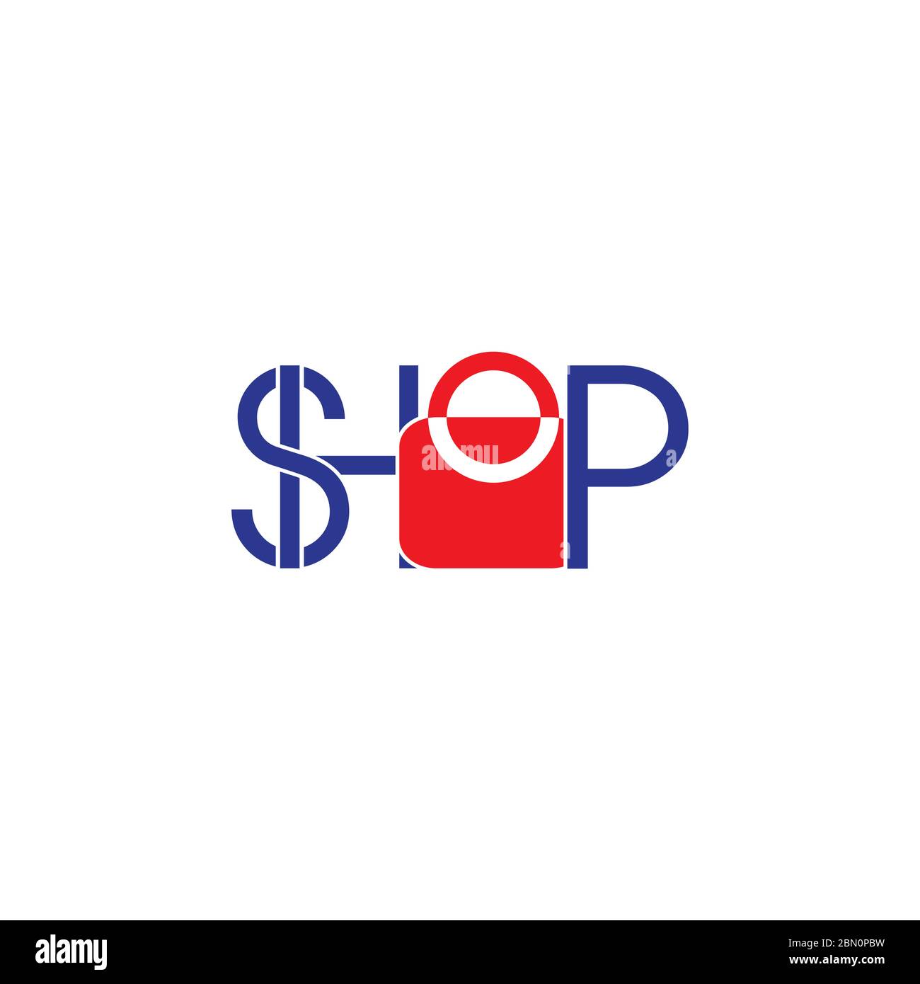 text shop shopping bag symbol decoration vector Stock Vector Image ...