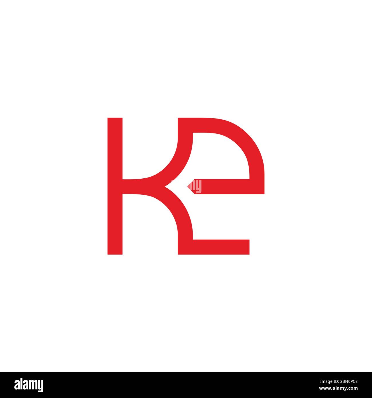 letter ke simple geometric line symbol logo vector Stock Vector Image ...