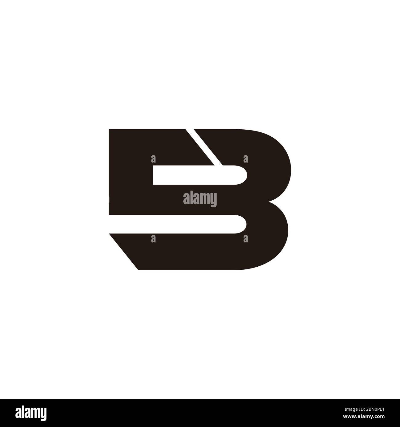 abstract letter sb simple geometric logo vector Stock Vector Image ...