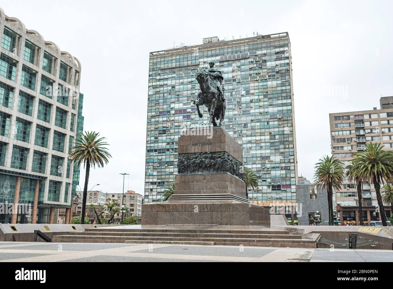 Montevideo / Uruguay, Dec 29, 2018: Artigas Mausoleum, in Plaza ...