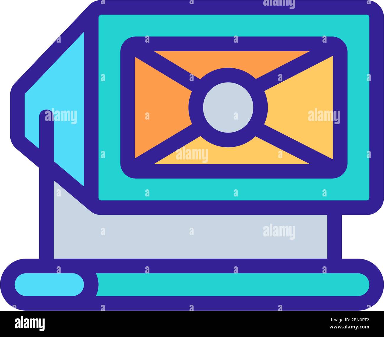 square led floodlight icon vector outline illustration Stock Vector ...