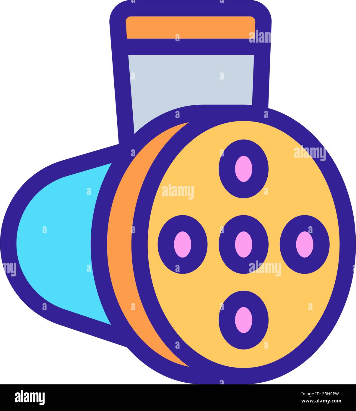 illuminating led theater light icon vector outline illustration Stock ...