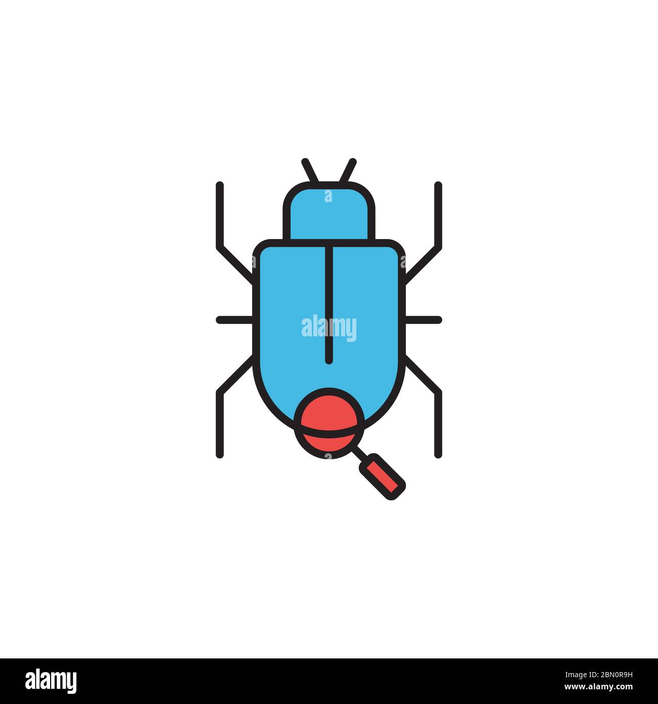 Anti virus scanner vector icon symbol protection isolated on white ...