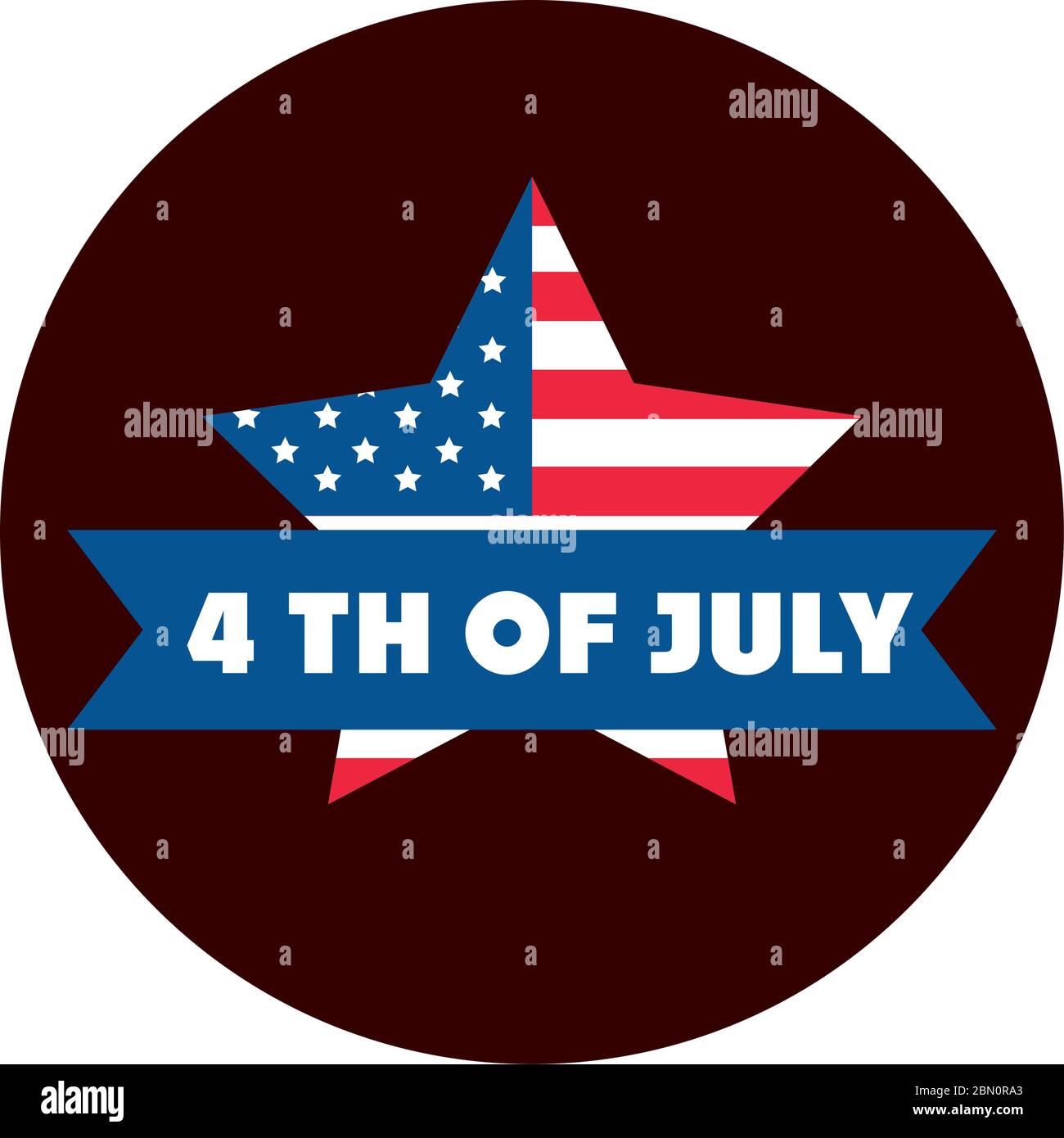 4th of july independence day, american flag star memorial vector ...